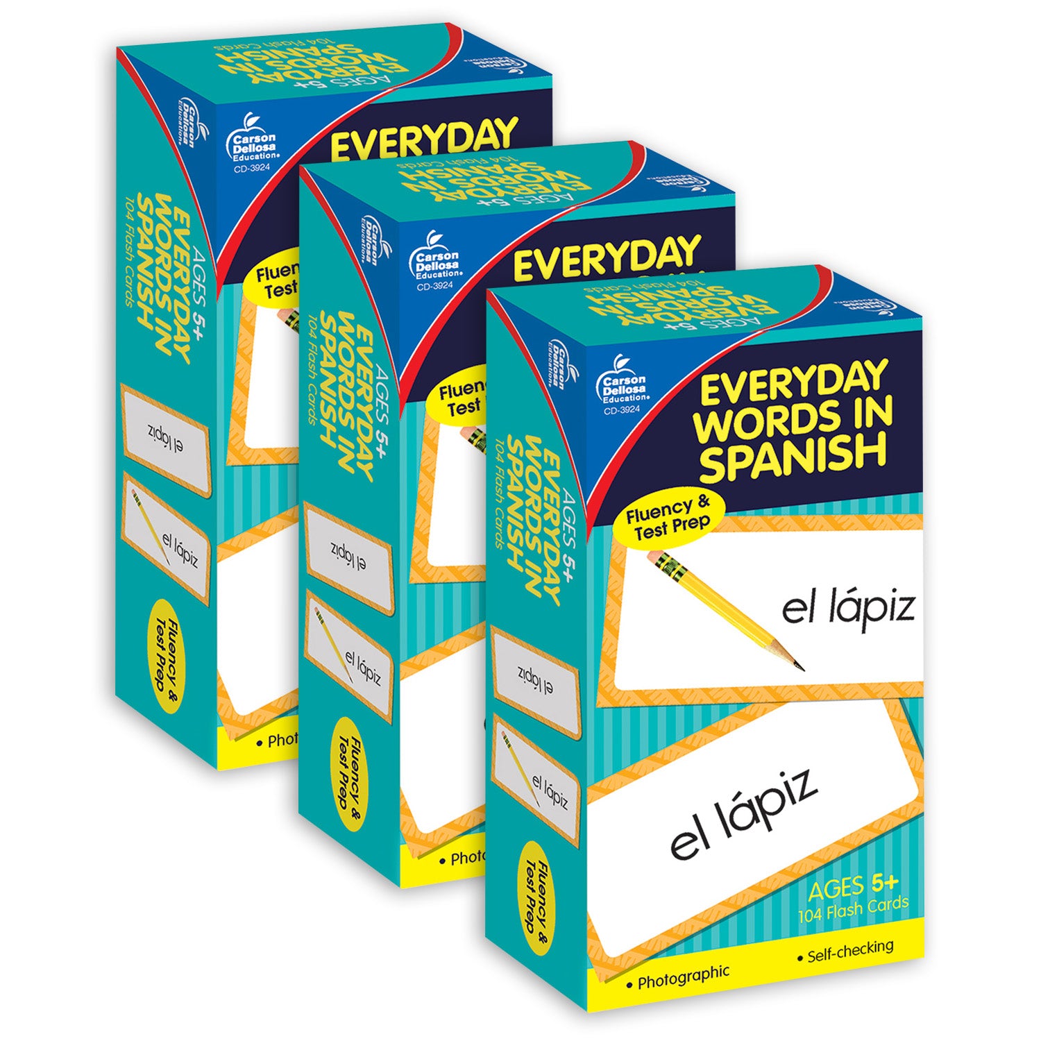 Everyday Words in Spanish: Photographic Flash Cards, Grade PK-8, 3 ...