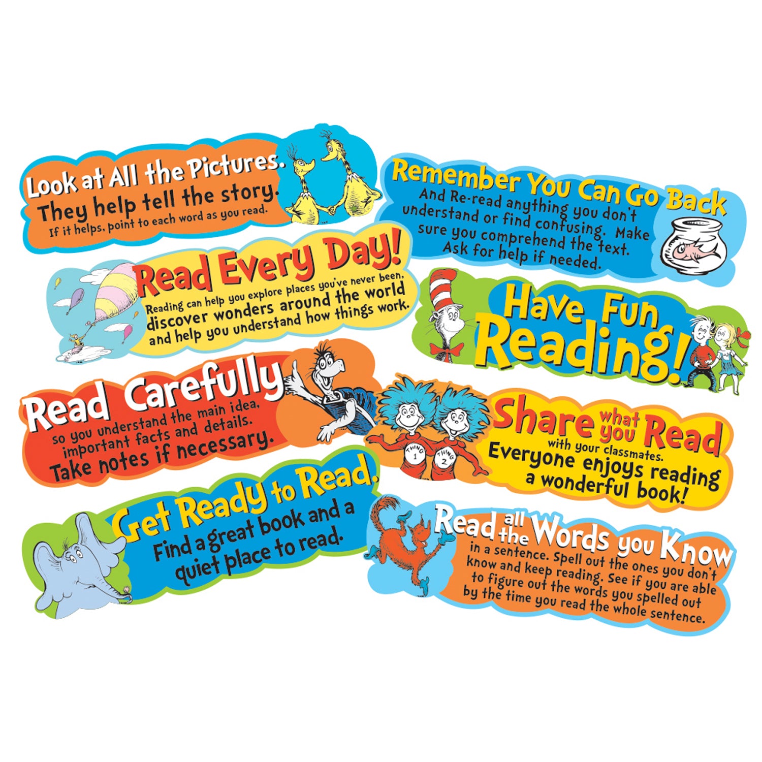 Dr. Seuss™ Reading Tips Mini Bulletin Board Set – Loomini