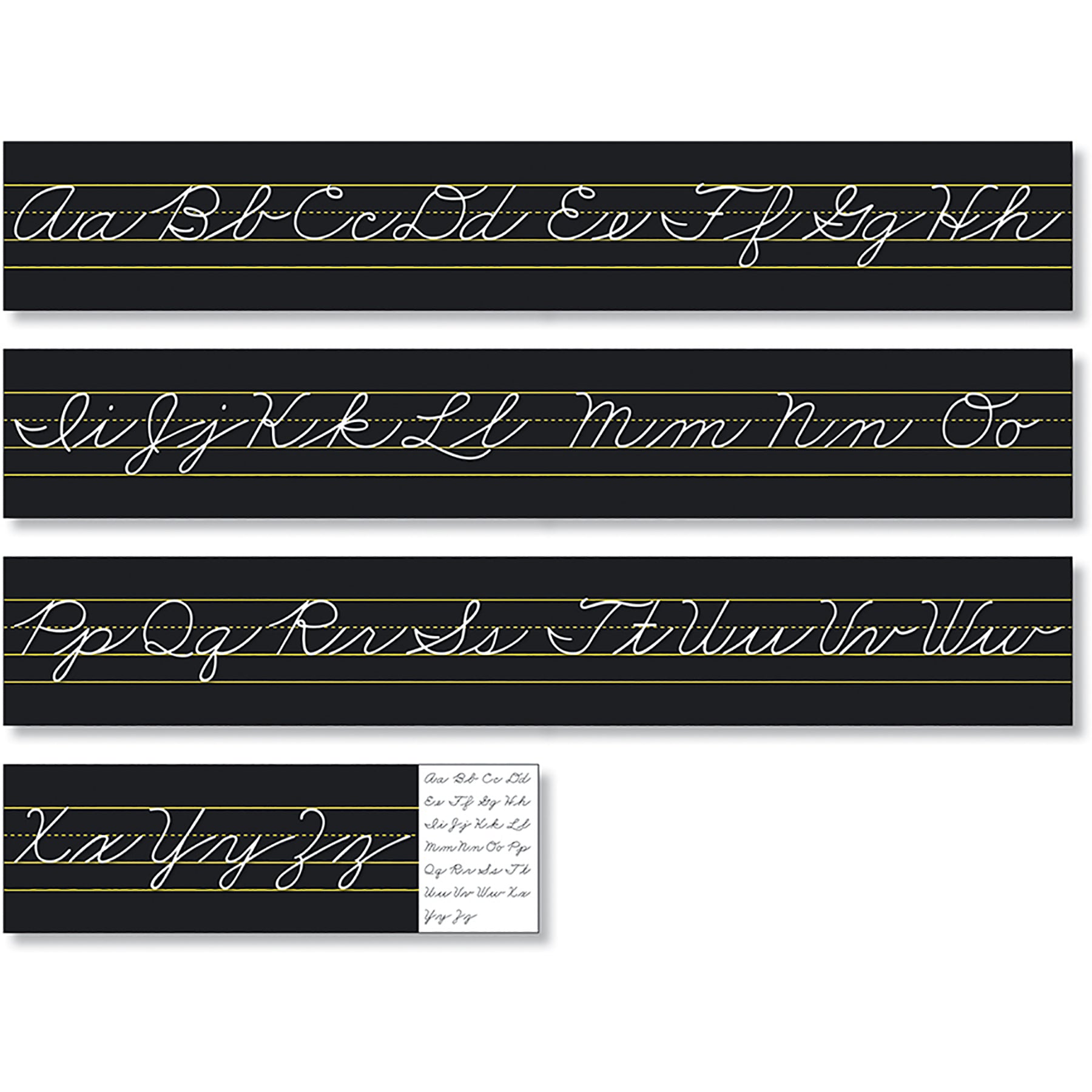 Alphabet Line Traditional Cursive Black – Loomini