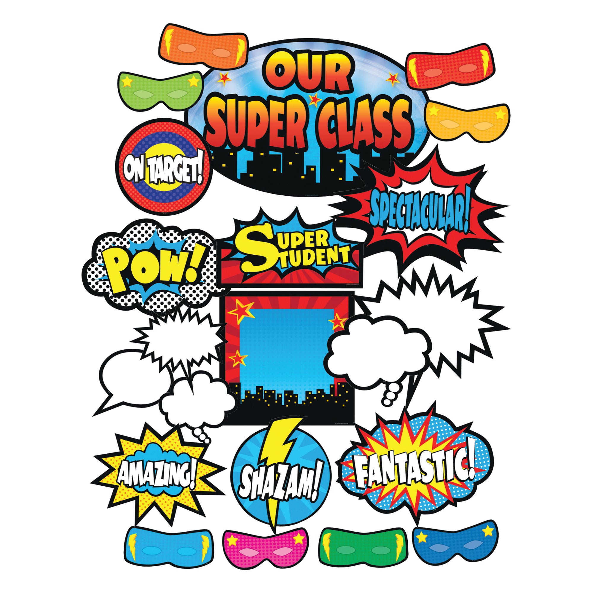 Superhero Bulletin Board Display Set – Loomini