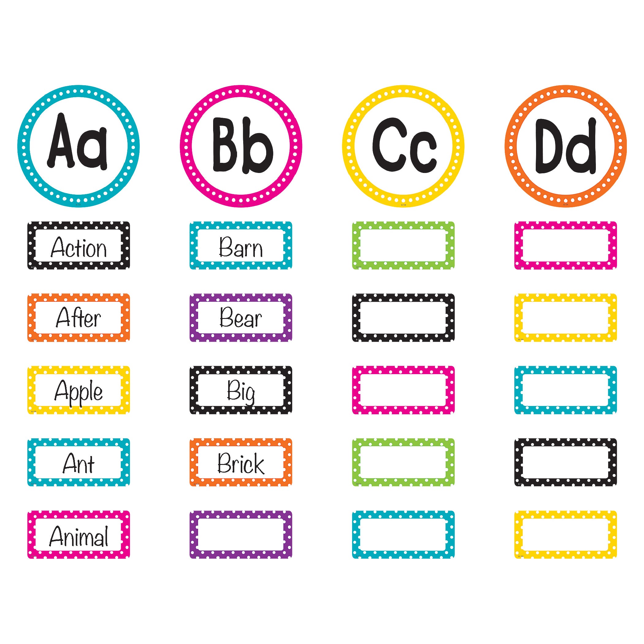 Polka Dots Word Wall Bulletin Board Display Set – Loomini