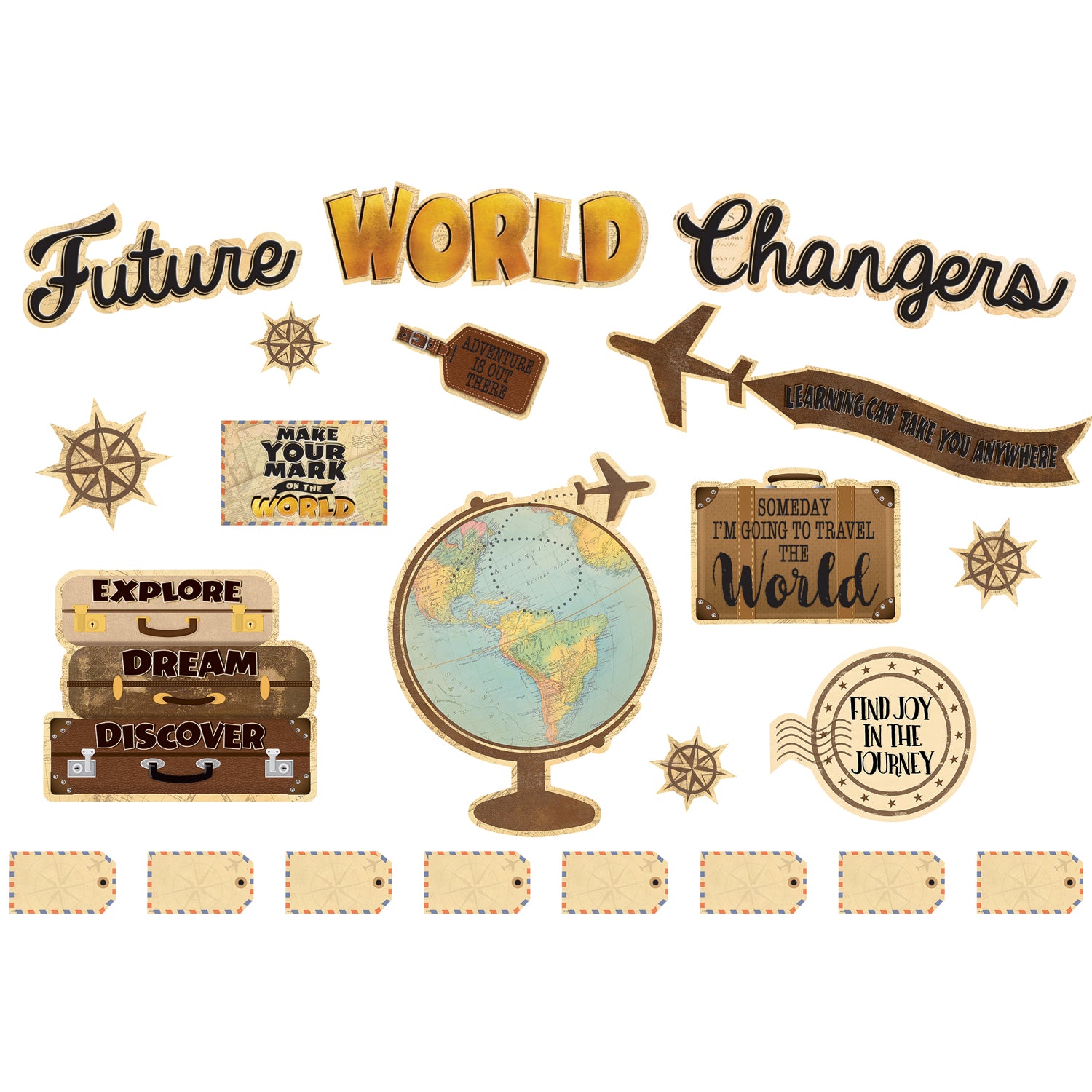 Travel the Map Future World Changers Bulletin Board Set – Loomini