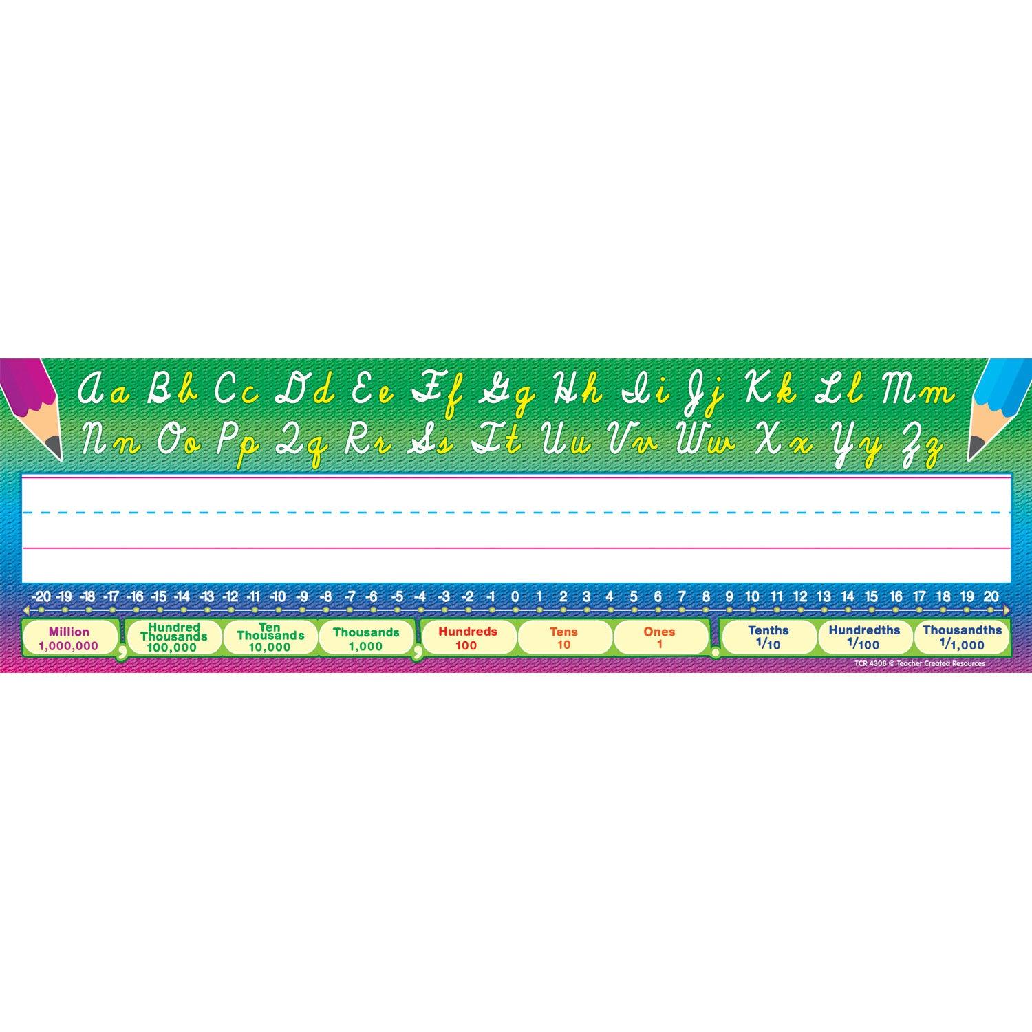 Cursive Writing Name Plates, 36 Per Pack, 6 Packs – Loomini