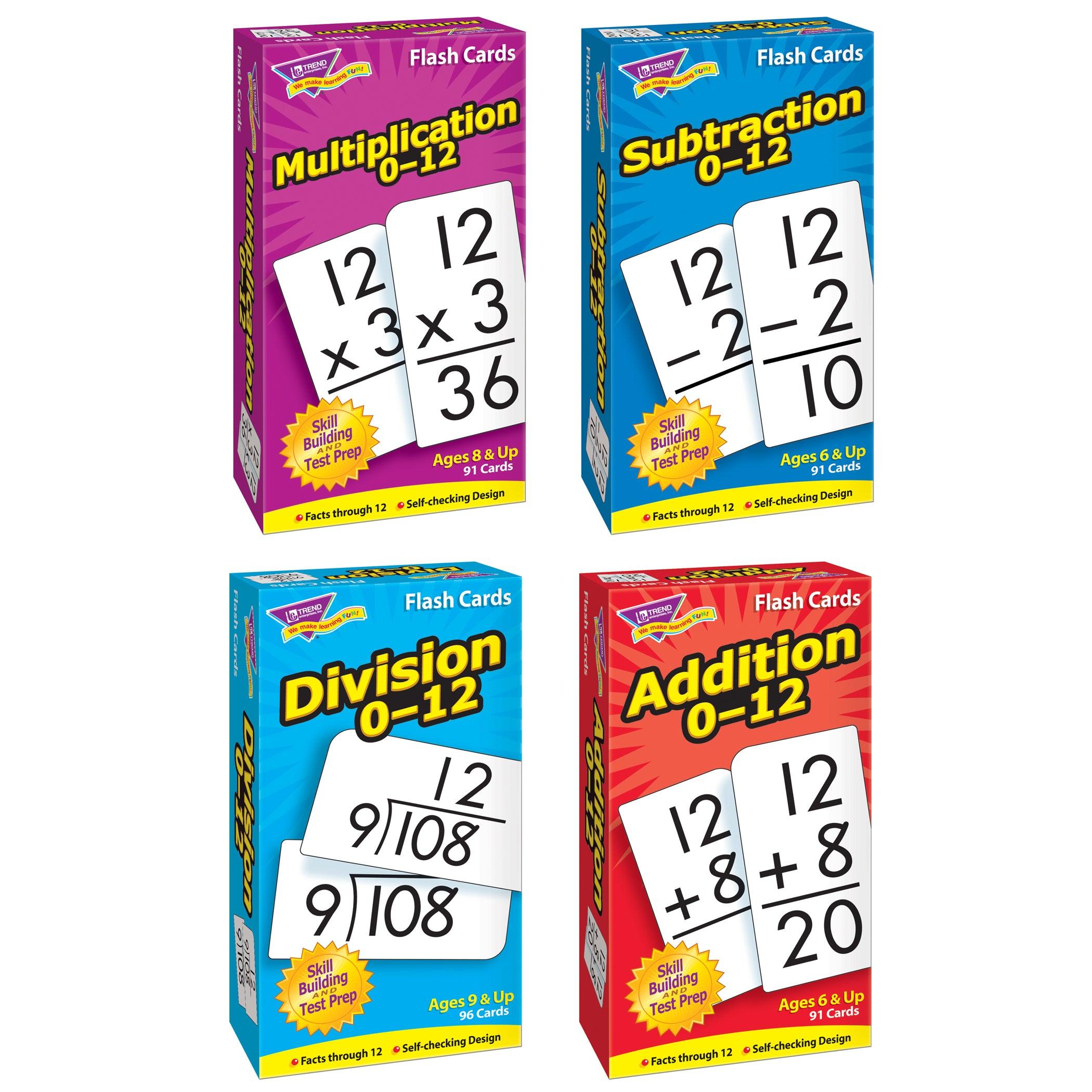 Math Operations Flash Cards Pack - Set of 4 – Loomini