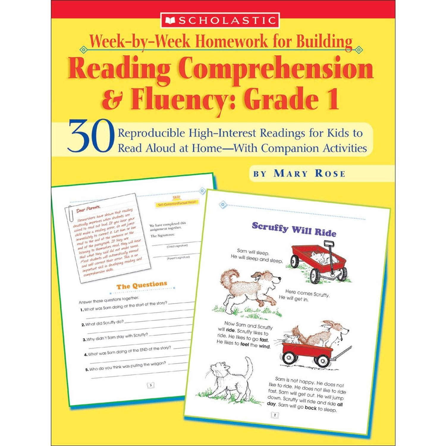 Week-by-Week Homework for Building Reading Comprehension & Fluency ...