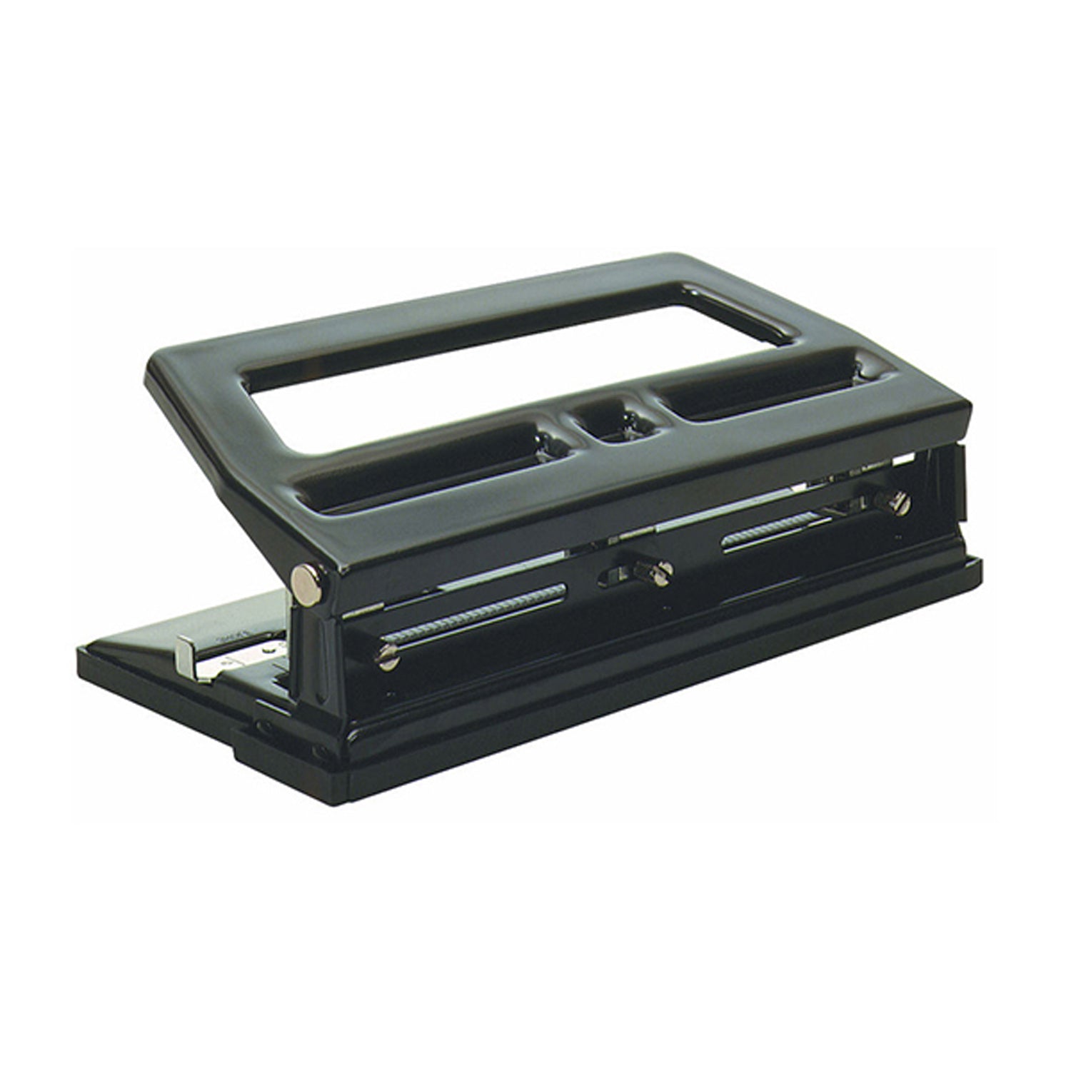 3 Hole Heavy Duty Paper Punch, 40 Sheet Capacity, Adjustable, Black ...
