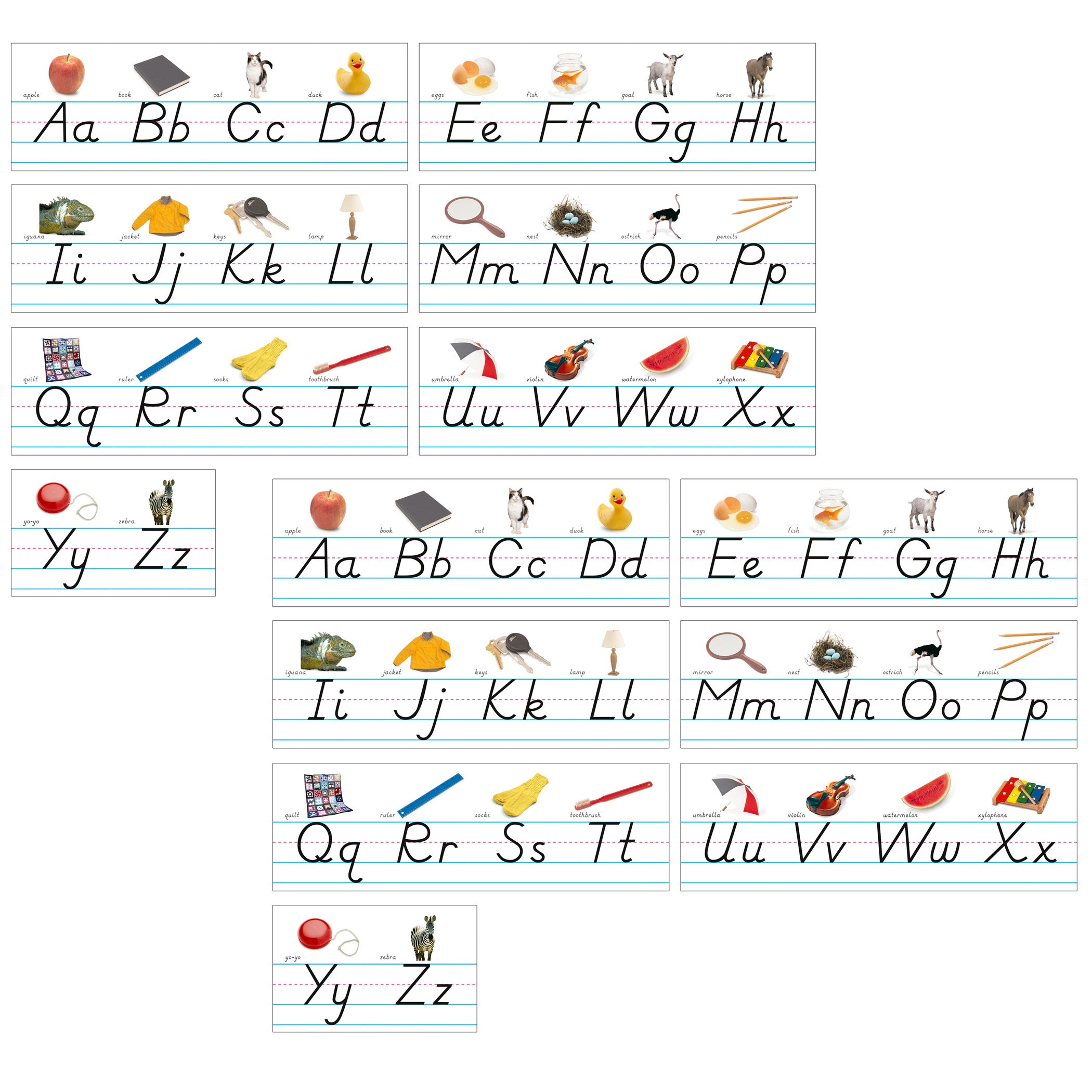 Photo & Modern Manuscript Alphabet Lines Bulletin Board Set, 2 Sets ...