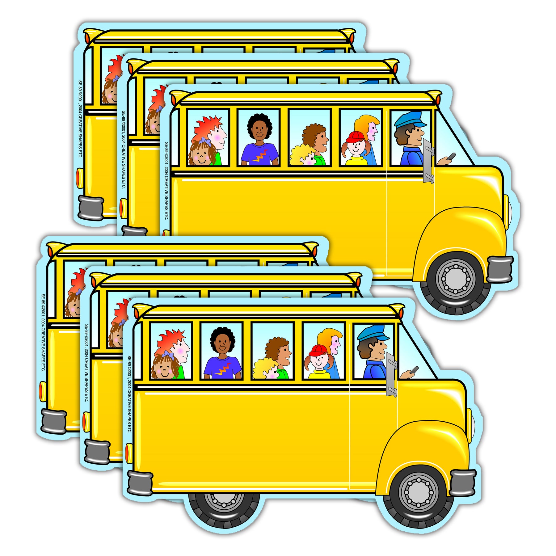 (6 Ea) Large Bus With Kids Notepad – Loomini