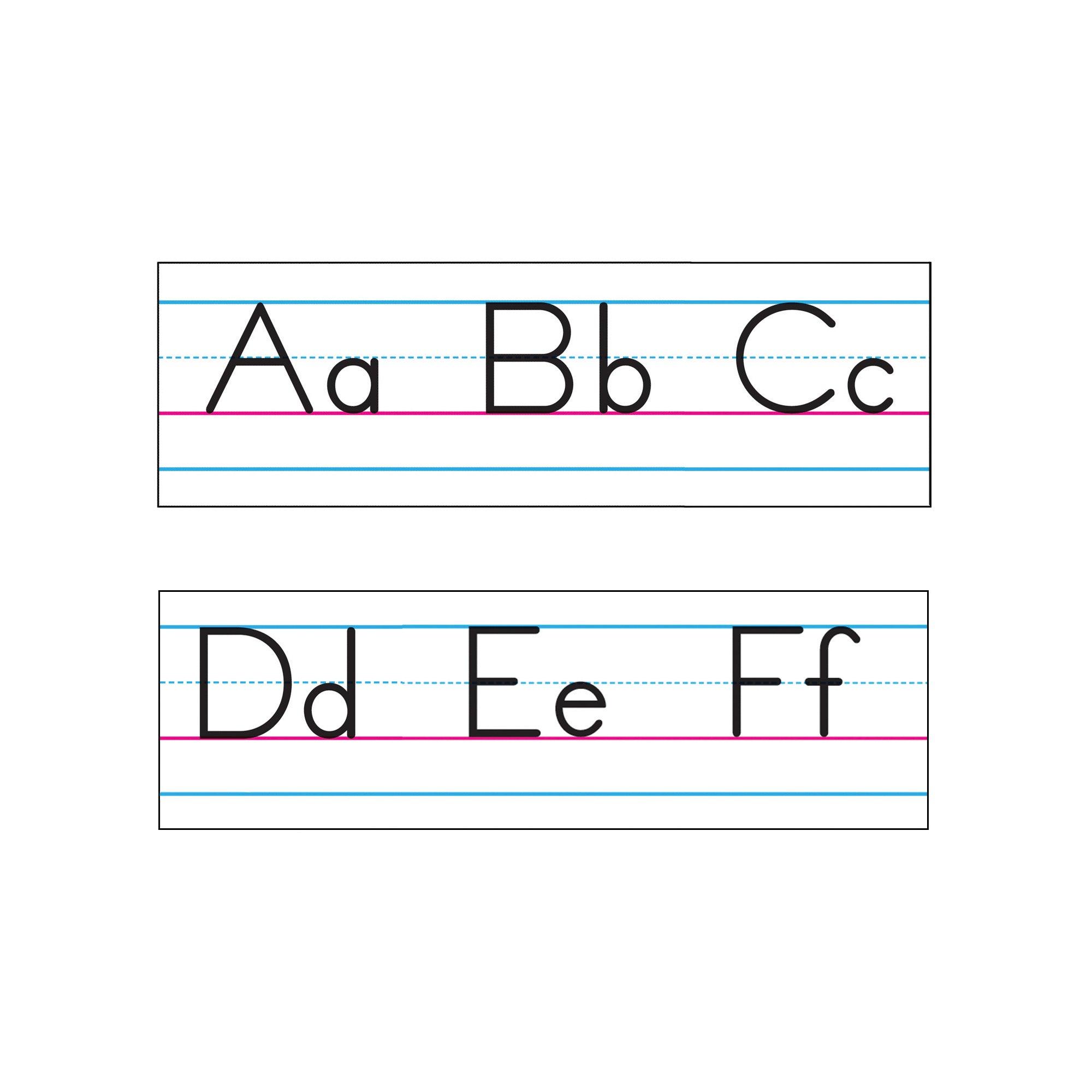 Basic Alphabet Zaner-Bloser Manuscript Bulletin Board Set – Loomini