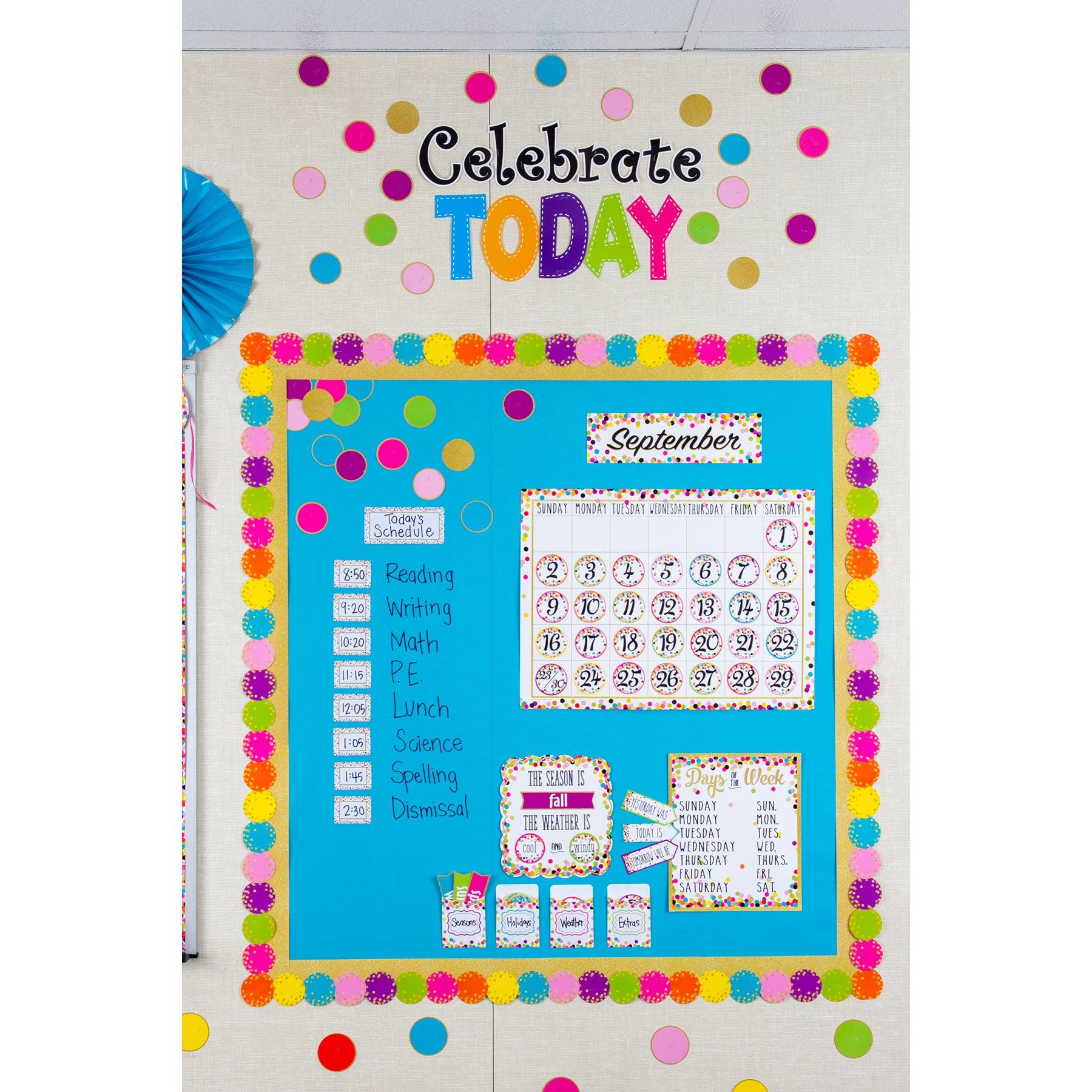 Confetti Calendar Bulletin Board Display – Loomini