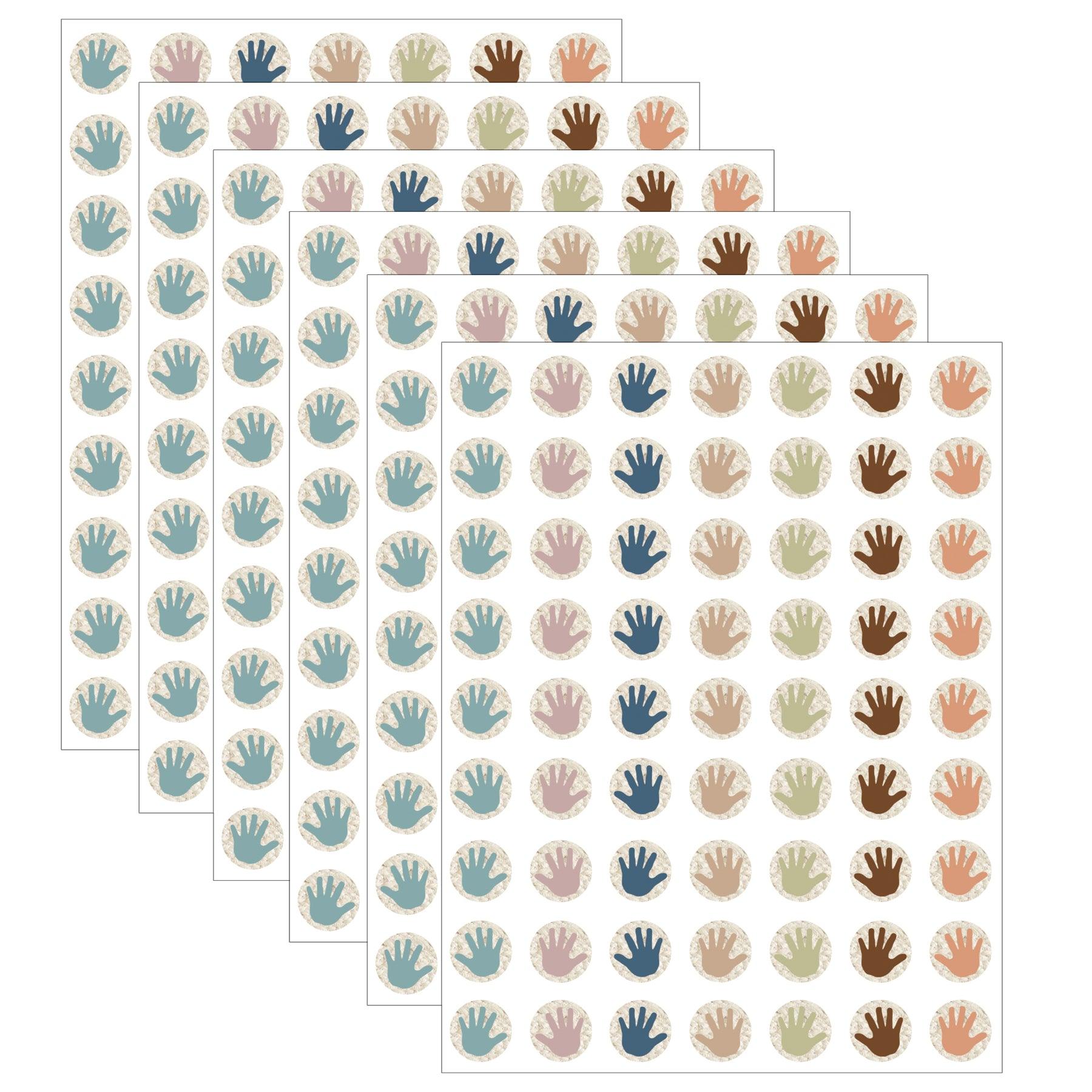 Everyone is Welcome Helping Hands Mini Stickers, 378 Per Pack, 6 Packs ...