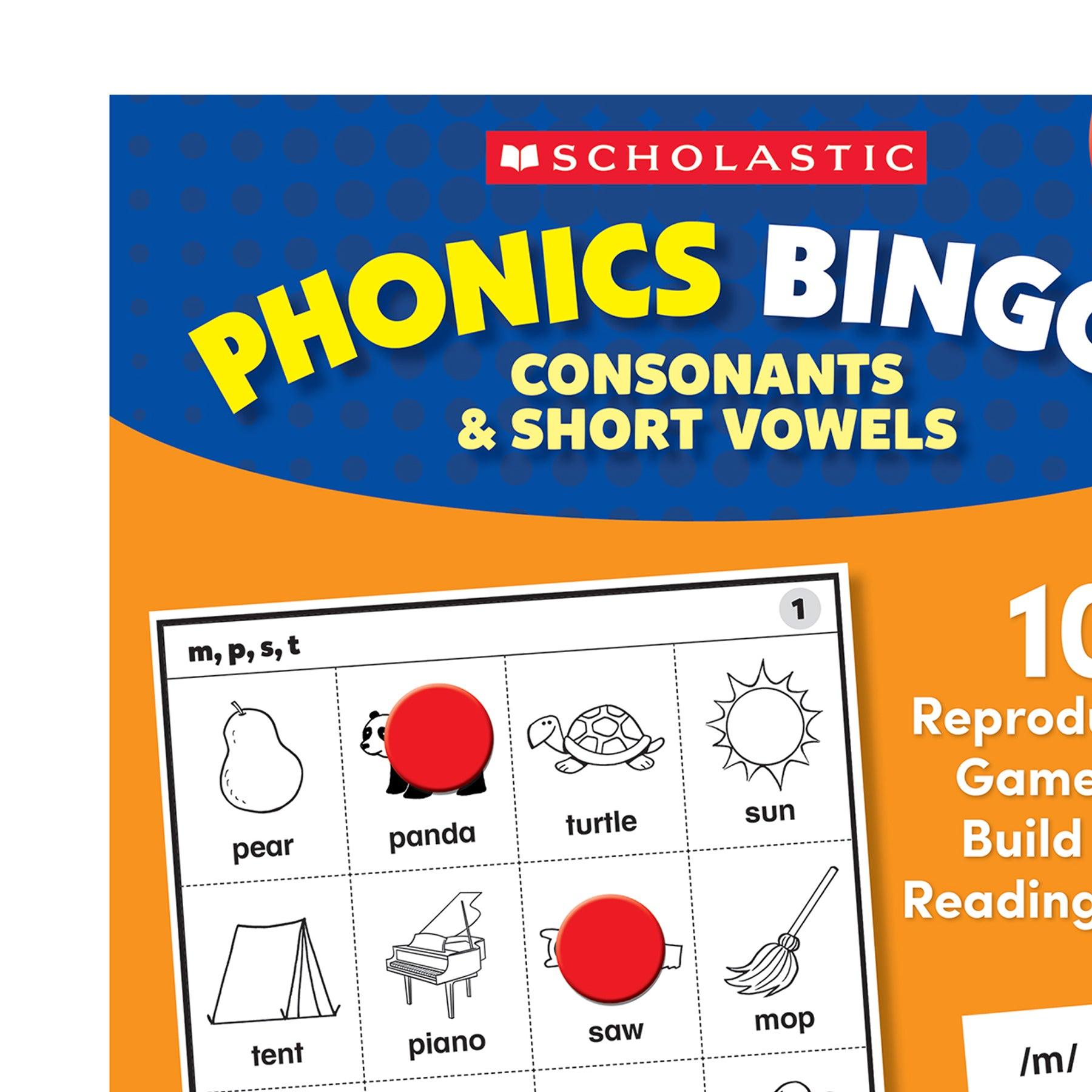 Phonics Bingo: Consonants & Short Vowels Activity Book – Loomini