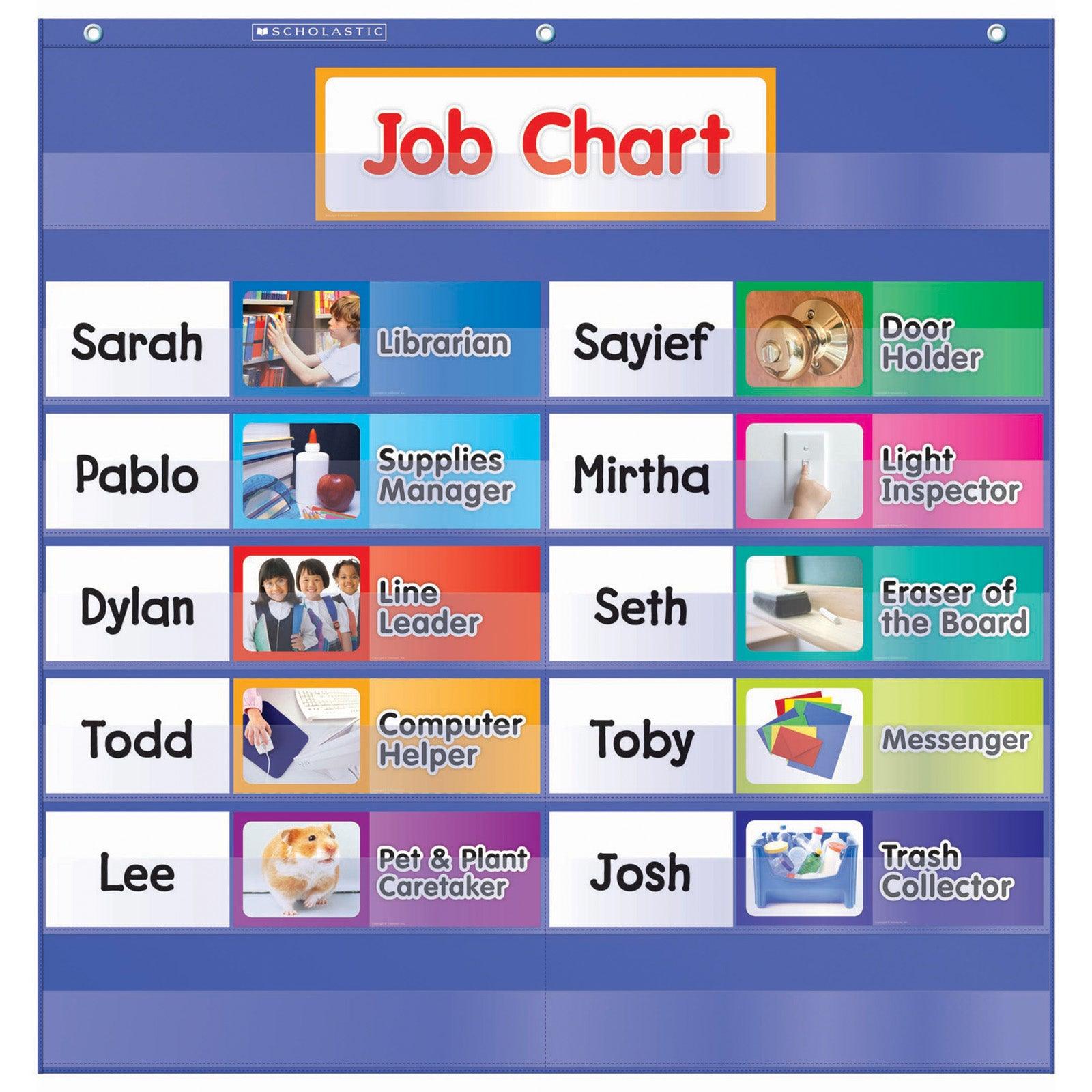 Class Jobs Pocket Chart with Cards - Loomini