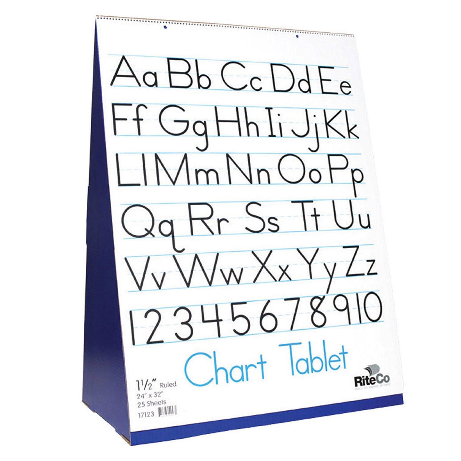 Flipside Spiral-Bound Flip Chart Stand with 1.5" Ruled Tablet - – Loomini